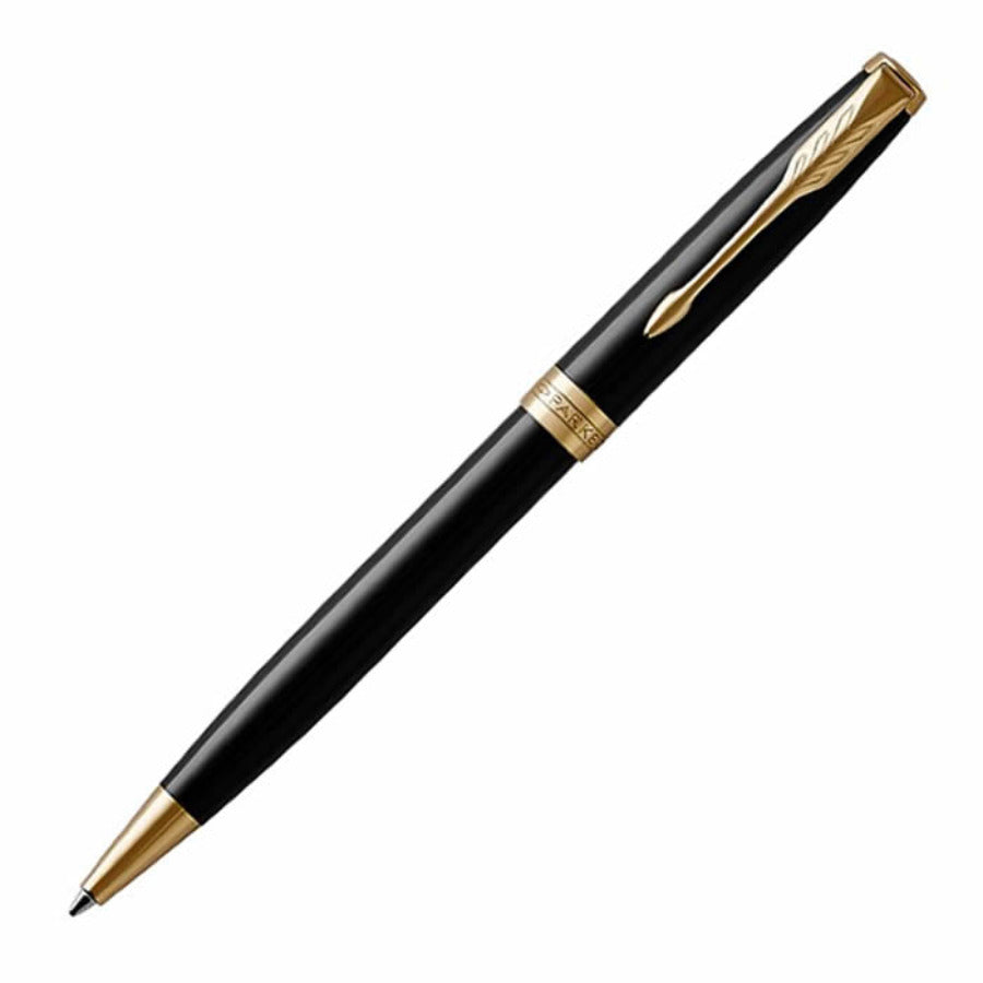Parker Sonnet Laque Black Gold Trim Ballpoint Pen - Executive Pens Direct