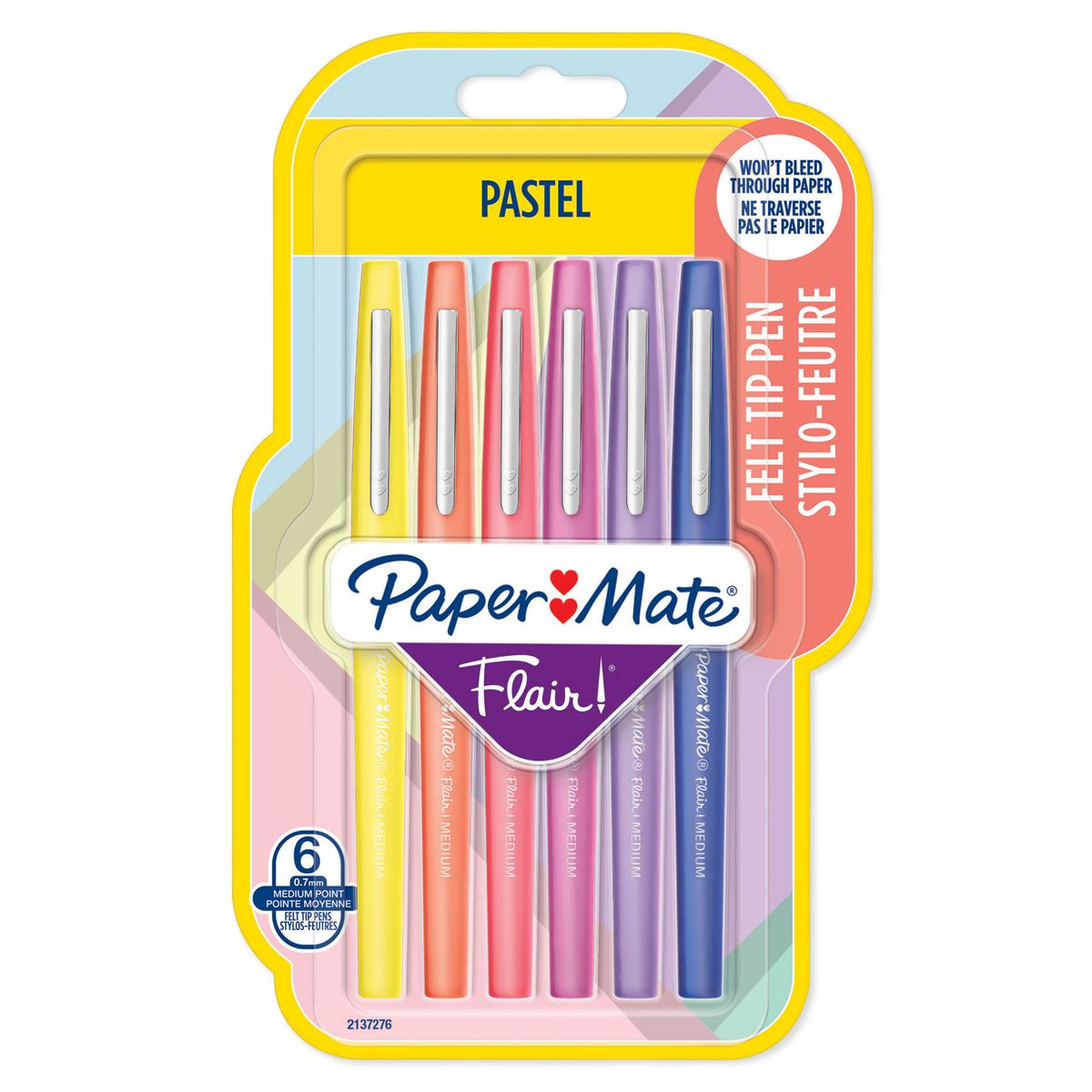 Paper Mate Flair Pastel Felt Tip Pens - Pack of 6 | Executive Pens Direct