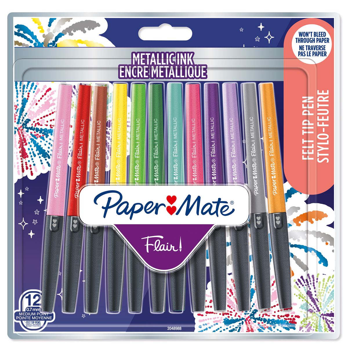 Paper Mate Flair Metallic Felt Tip Pens - Pack of 12 | Executive Pens ...