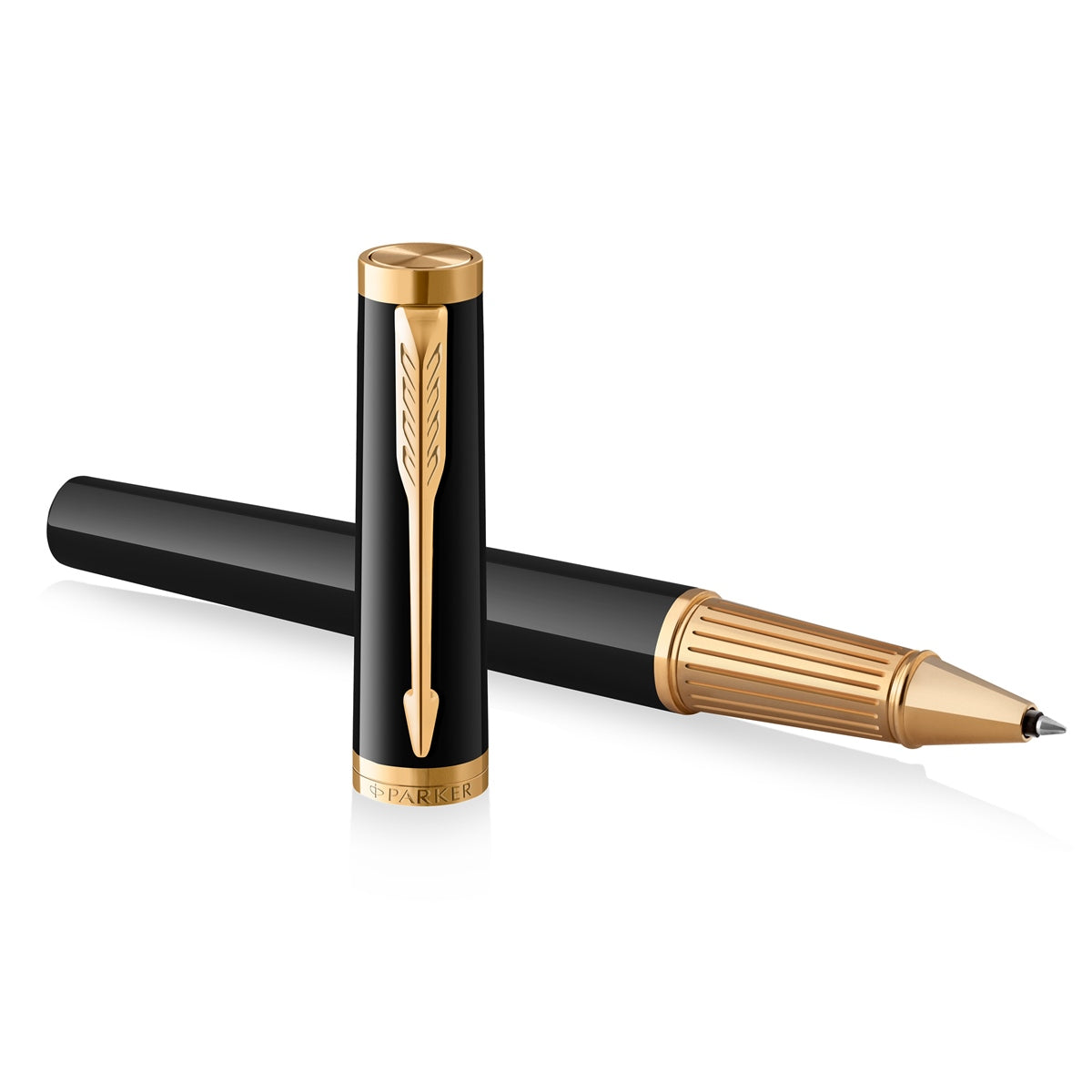 Parker Ingenuity Black Gold Trim Rollerball Pen | Executive Pens Direct