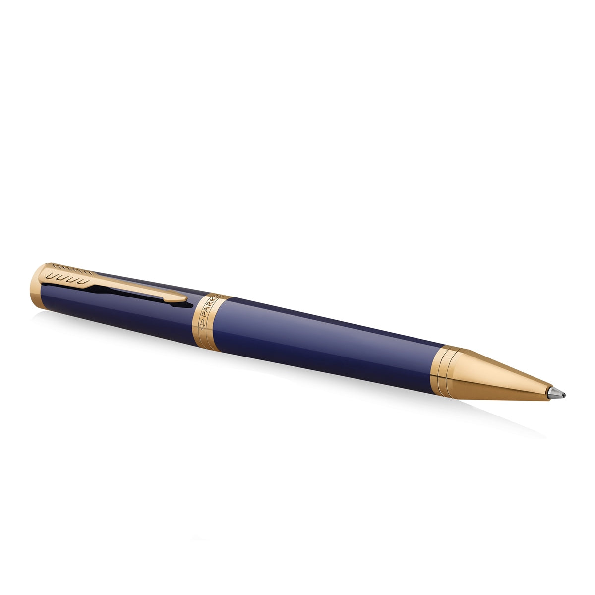 Parker Ingenuity Blue Gold Trim Ballpoint Pen | Executive Pens Direct