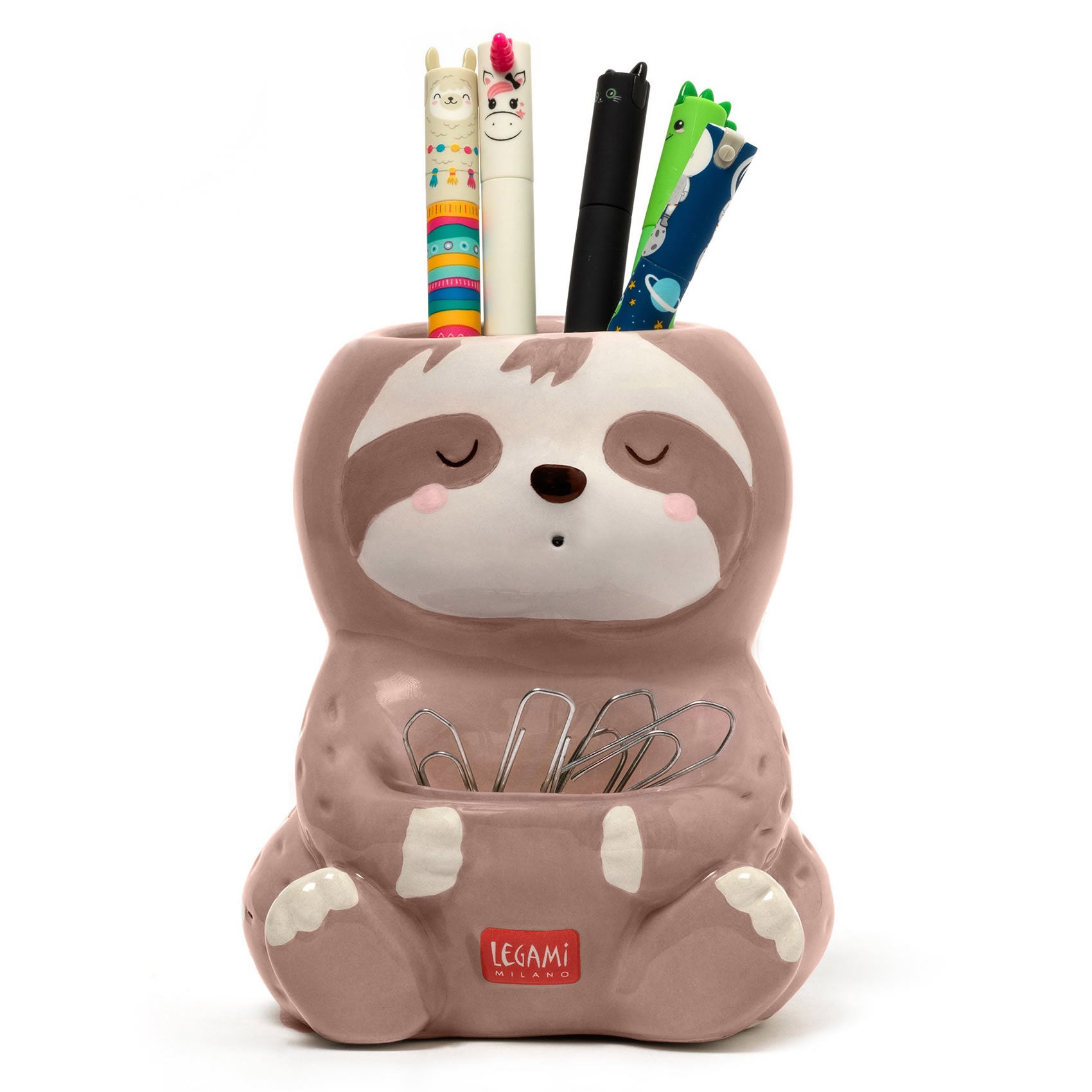 Legami Desk Friends Ceramic Pen Holder - Sloth | Executive Pens Direct