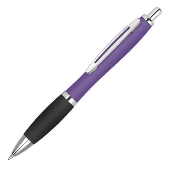 Personalised Engraved Purple Contour Metal Soft Touch Ballpoint Pen ...